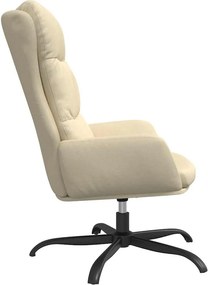 Relaxační křeslo krémové textil 341178