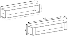 Casarredo Obývací sestava LABRO dub ribbeck/bílá lesk