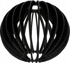 Stínidlo pro lustrovou lampu, dřevěná koule, černé