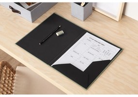 Zelený kartonový organizér Paulina Canvas Paper Laminate A5 – Bigso