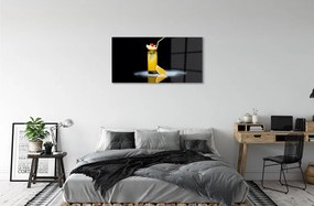 Obraz na skle orange koktejl 125x50 cm