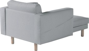 Potah na IKEA Norsborg šezlong s loketními opěrkami barva šedá látka pletený vzor
