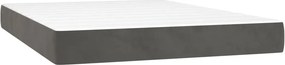 Box spring postel s matrací tmavě šedý 140 x 190 cm samet 3141540