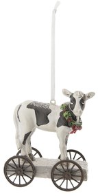 Závěsná kráva na kolečkách - 9*5*9 cm