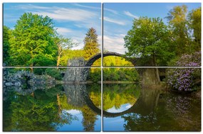 Obraz na plátně - Most v parku v Kromlau 1246E (150x100 cm)