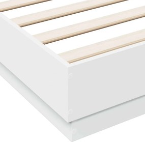 Rám postele bílý 135 x 190 cm kompozitní dřevo 3209877