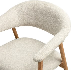 Designová jídelní židle Capri z masivu béžová/dub