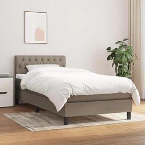 Box spring postel s matrací taupe 90x200 cm textil 3140269