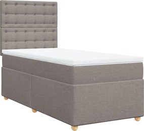 Box spring postel s matrací taupe 90x200 cm textil 3291181