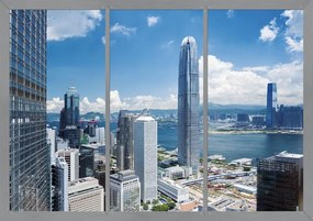 AG Design Čtyřdílná vliesová obrazová tapeta Pohled na Hong Kong FTN S 2470, rozměr 360 x 270cm