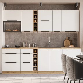 ARIA az | dolní skříňka 105 ND 1F rohová s policí | 105x60 cm | artisan/bílá