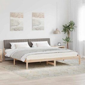 Rám postele Hnědá a taupe 200 x 200 cm Masivní borovicové dřevo 3394351