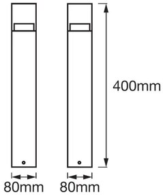 Ledvance - LED Venkovní lampa CRYSTAL 1xLED/4,5W/230V IP44 40 cm