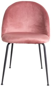 Designová židle Ernesto, růžová / černá