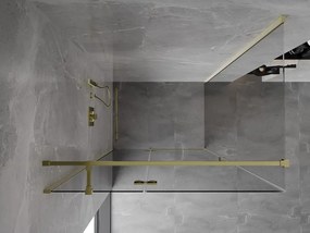Mexen, Mexen Mist HT sklápěcí sprchový kout levý 110 x 85 cm, transparentní, zlatý - 8A5T-110-085-50-00-L