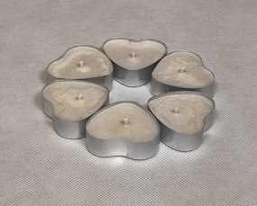 Set vonných sojových svíček ve tvaru srdce - vůně karamel