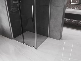 Mexen Velar, sprchový kout s posuvnými dveřmi 110 x 70 cm, 8mm šedé sklo, chromová, 871-110-070-41-01
