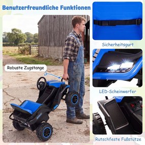 Costway 24 Elektrický traktor V Elektrický traktor pro děti ve věku 3 a starší