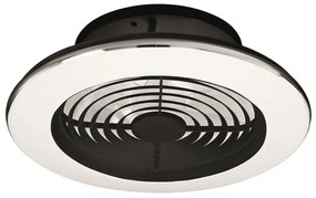 Mantra Alisio Mini, stropní svítidlo s ventilátorem a dálkovým ovladačem, LED 70W 2700K-5000K, černá, průměr 52,5cm