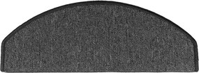Schodové rohože 15 ks 65 x 24 x 4 cm antracitové, půlkulaté, velké 133884