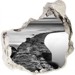 Wallmuralia Nálepka fototapeta 3D výhled Kamenná pláž 75x75 cm