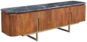 Designový TV stolek Daichi 160 cm mango/mramor