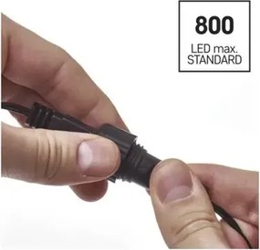 Emos D1AM02 Connect / Světelný řetěz / 50 LED / 5 m / IP44 / multicolo