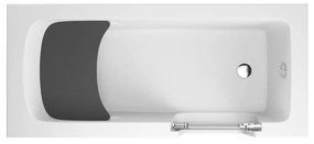 Vana s dvířky Polimat AVO 180x80 s bílým čelním krycím panelem + vanový sifon s výpustí Click-Clack