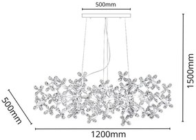Křišťálový lustr na lanku 13xG9/40W/230V pestrobarevná