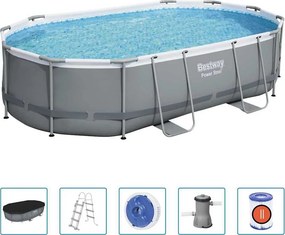 Bestway Power Steel Bazénový set oválný 488 x 305 x 107 cm [92818]