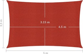 vidaXL Stínicí plachta 160 g/m² 3,5 x 5 m HDPE [311462] Barva: krémová