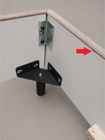 Taupe čalouněná jednolůžková postel s úložným prostorem s matrací 120x200 cm Avela - II. jakost – Bonami Selection