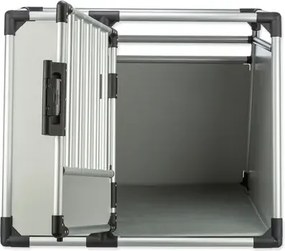 TRIXIE Přepravní box pro psy L-XL stříbrná / 84x91x75 cm / hliník, pla