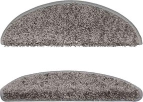Schodové rohože 10 ks 56 x 17 x 3 cm šedé, půlkulaté 149783