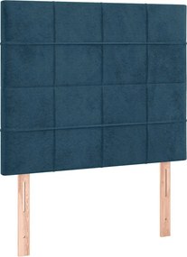 Box spring postel s matrací tmavě modrá 80 x 200 cm samet 3129181