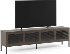Šedý kovový TV stolek 160x50x35 cm Layna – Marckeric