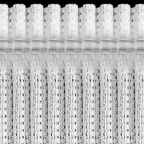 ZÁCLONA NA PÁSCE PATRICIA 140X270 CM BÍLÁ
