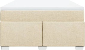 Box spring postel s matrací krémová 160x200 cm textil 3285149