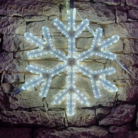 Easy Fix 2D LED světelná vločka V. Ø 67 cm, ledově bílá, závěsný, 3D tisk