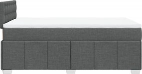 Box spring postel s matrací tmavě šedá 120x200 cm textil 3289350