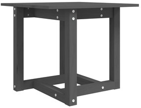 822174 vidaXL Konferenční stolek šedý 50 x 50 x 45 cm masivní borové dřevo