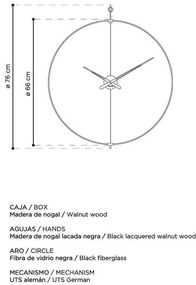 Designové nástěnné hodiny Nomon Barcelona Small 76cm