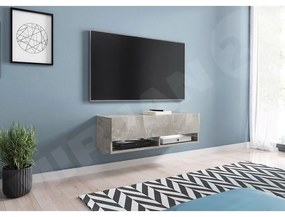 TV stolek Adenik 100, Barva: beton, Osvětlení: osvětlení LED RGB - barevné Mirjan24 5902928361582