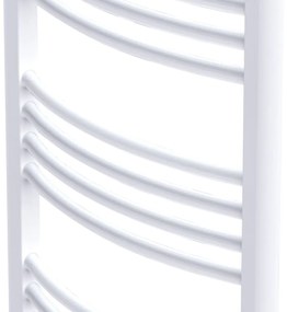 Žebříkový radiátor na ručníky - obloukový - ústřední topení - bílý | 500x1160 mm