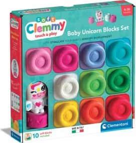 Clementoni Soft Clemmy / Sada měkkých kostek / 10 kusů / figurka jedno