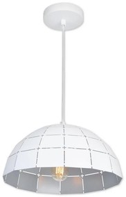 Top Light Apolo 30B - Lustr na lanku 1xE27/40W/230V bílá/stříbrná