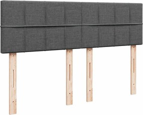 Box spring postel s matrací tmavě šedá 140x200 cm textil 3287480