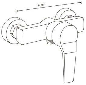 Mexen Sven sprchová sestava s dešťovou sprchou + sprchová baterie Caro, chromová, 746640262-00