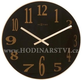 Designové nástěnné hodiny 2472zw Nextime Smoke Mirror 43cm