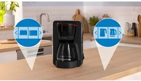 Bosch TKA2M113 černá / Kávovar na překapávanou kávu / 1200W / 1.25 l